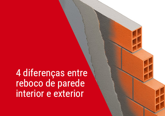 Reboco de parede interior e exterior: descubra as diferenças